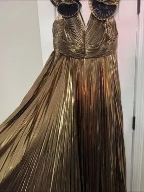 Mac Duggal | Dresses | Mac Duggal Gold Gown | Poshmark